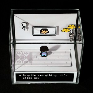Undertale Despite Everything Cube Diorama - 3D Videogame - Gift for ...