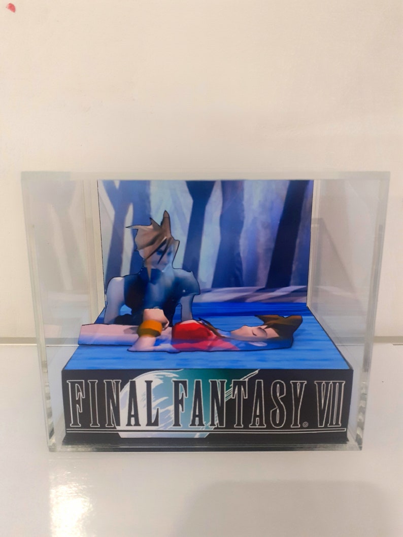 Final Fantasy VII Cube Diorama -3D Videogame - Gift for Gamer - Shadow ...