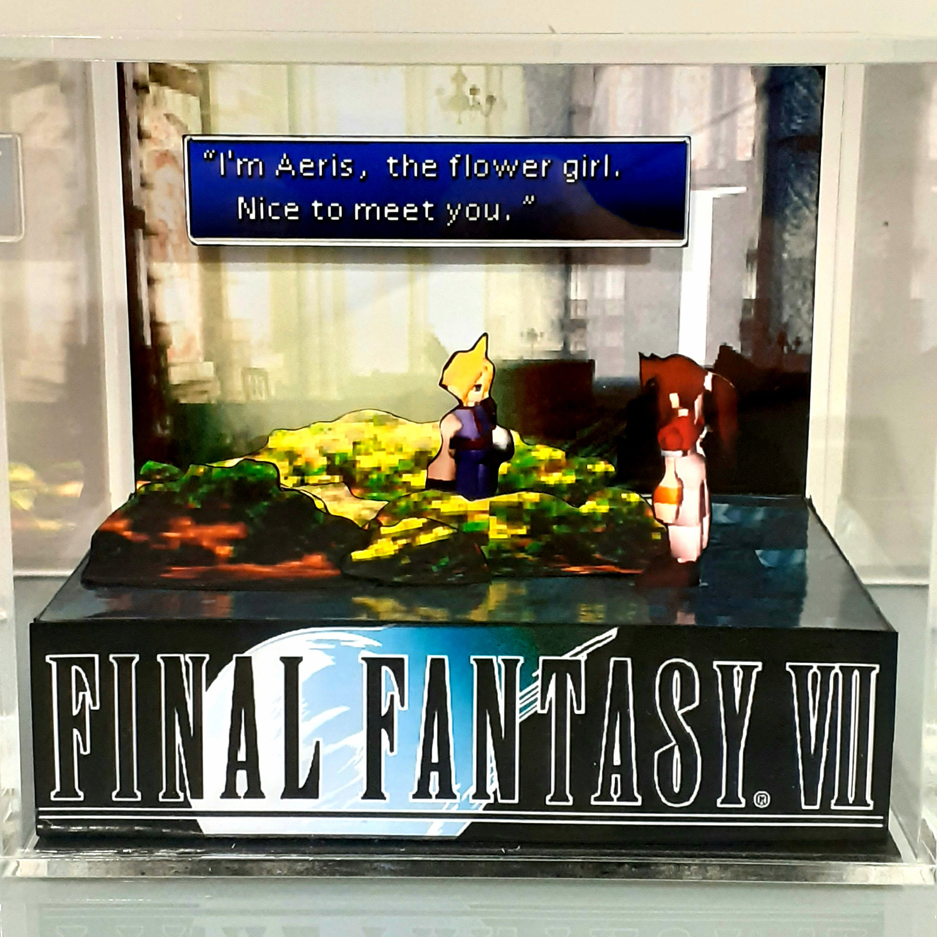 Final Fantasy VII Cube Diorama 3D Videogame Gift for Gamer | Etsy
