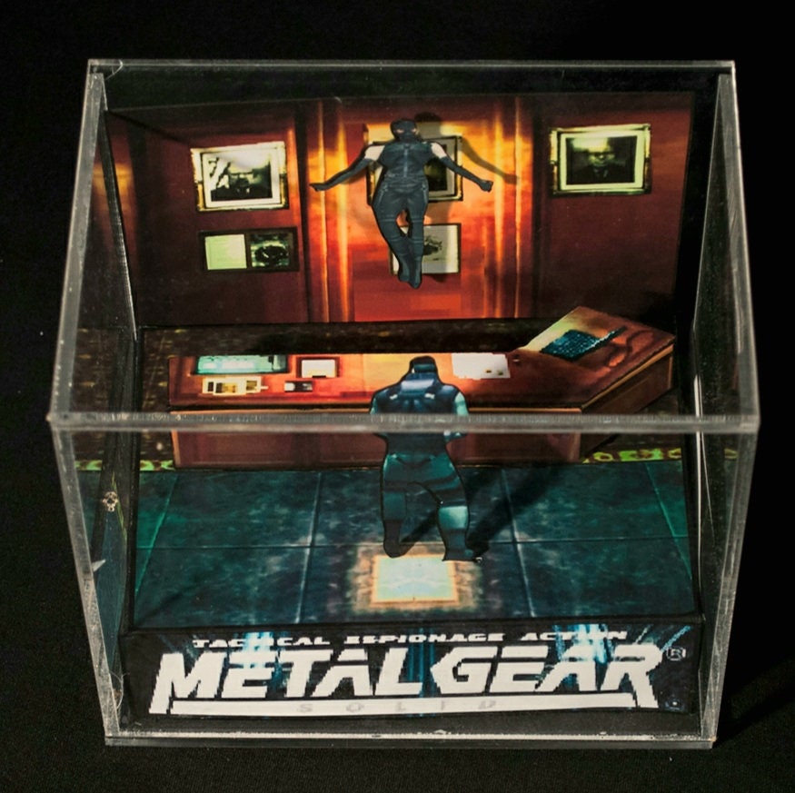 Metal Gear Solid Cube Diorama - 3D Videogame - Gift for Gamer - Shadow ...