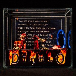 Diablo Cube Diorama - 3D Videogame - Gift for Gamer - Shadow Box ...