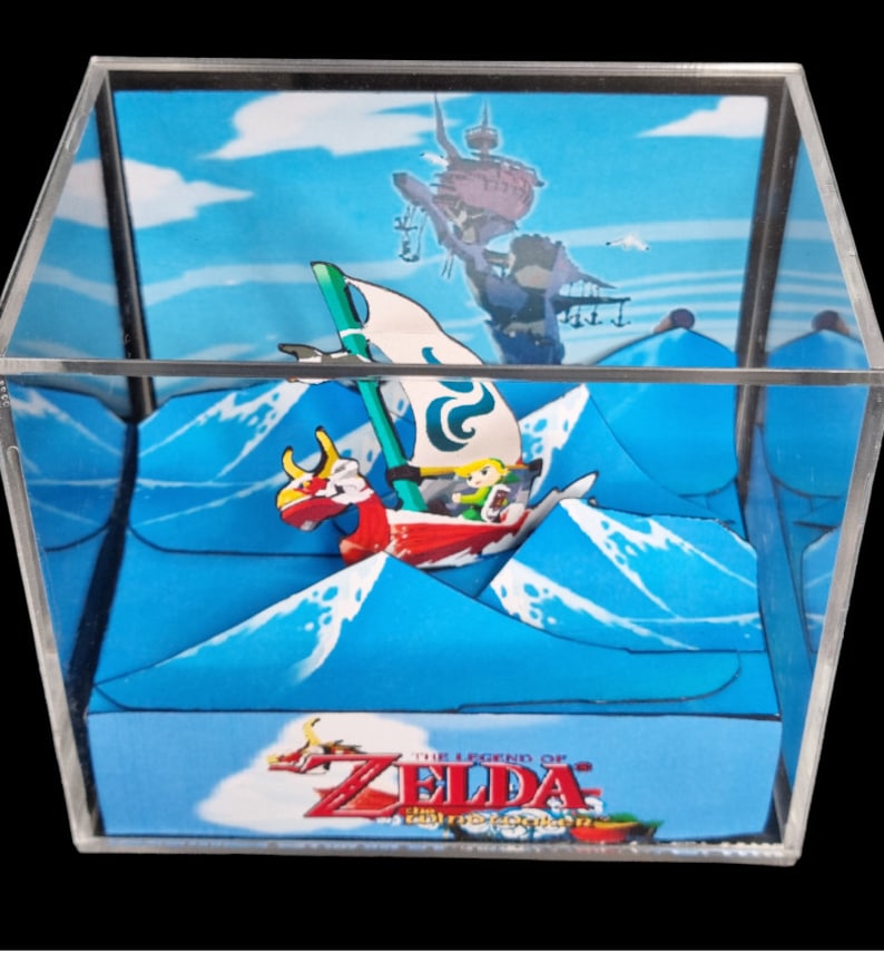 Zelda Wind Waker Cube Diorama 3D Videogame Gift for Gamer | Etsy