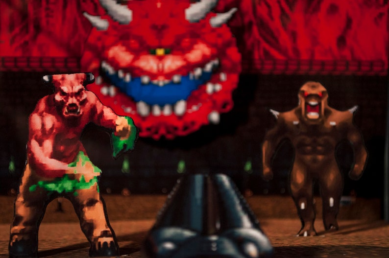 Doom Cube Diorama 3D Videogame Gift for Gamer Shadow Box | Etsy