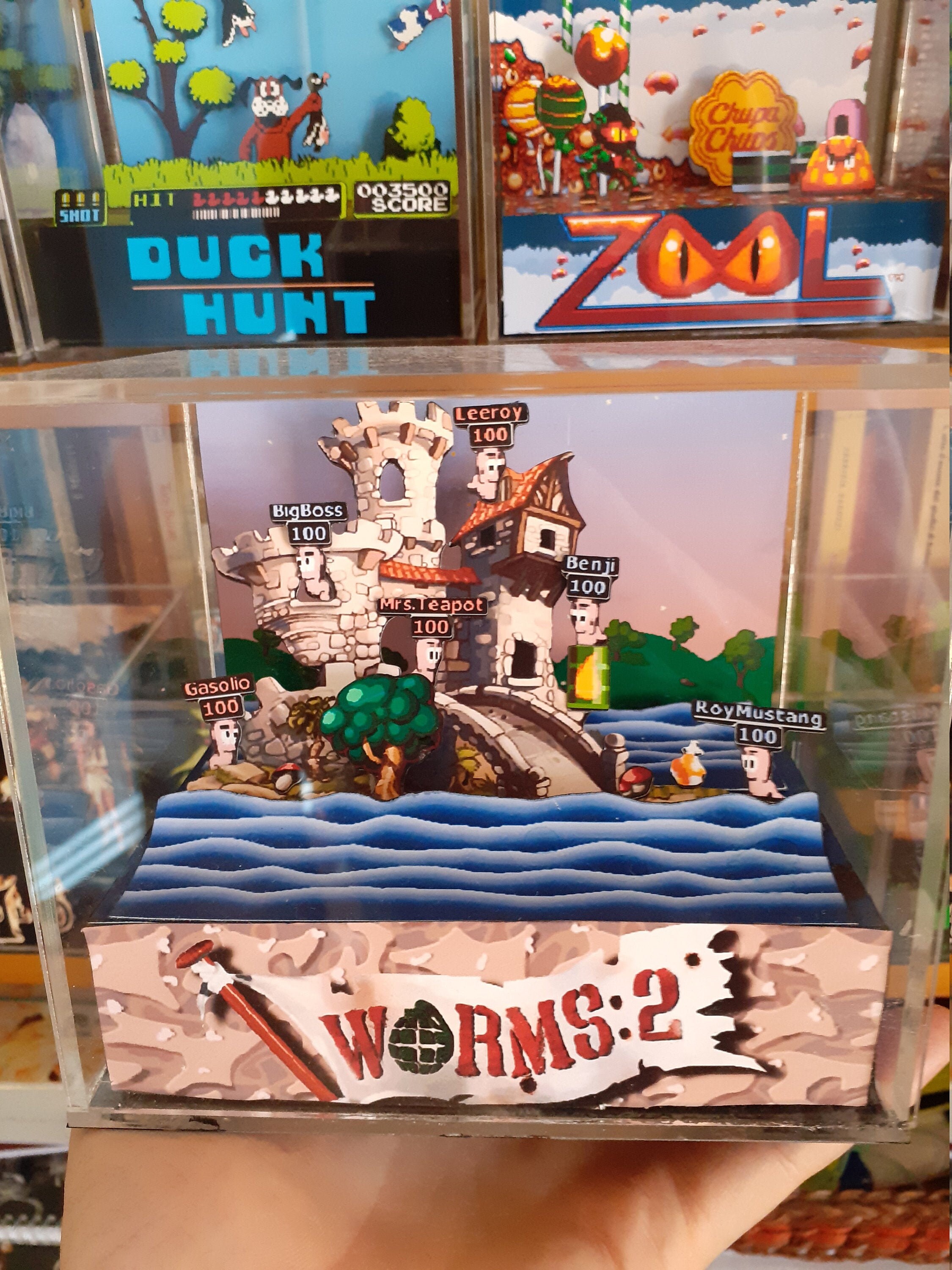 Worms 2 Cube Diorama 3D Videogame Gift for Gamer Shadow - Etsy.de