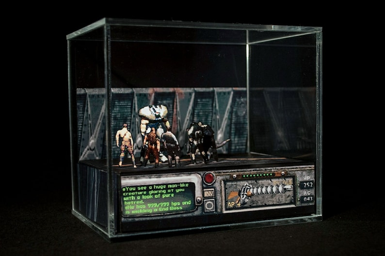 Fallout 2 Cube Diorama 3D Videogame Gift for Gamer - Etsy