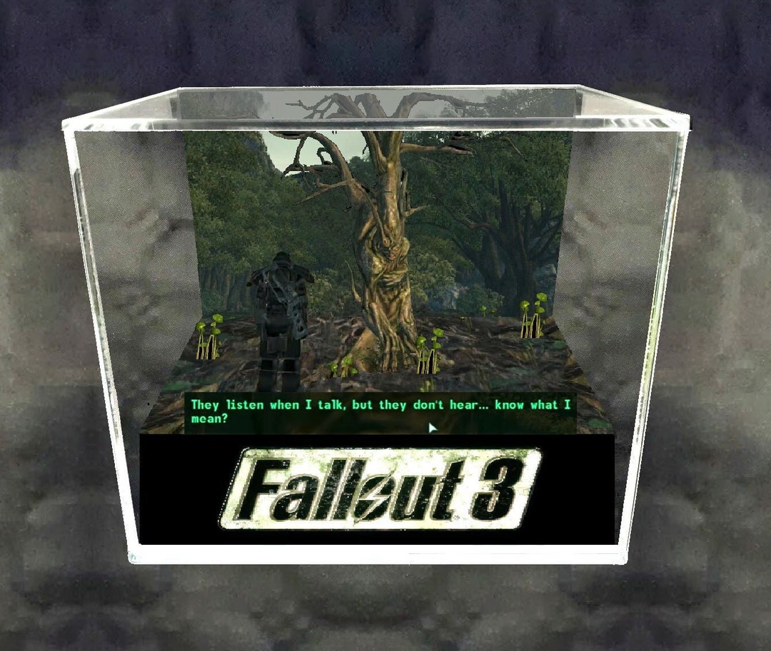 Fallout 3 Cube Diorama - 3D Videogame - Gift for Gamer - Shadow Box ...
