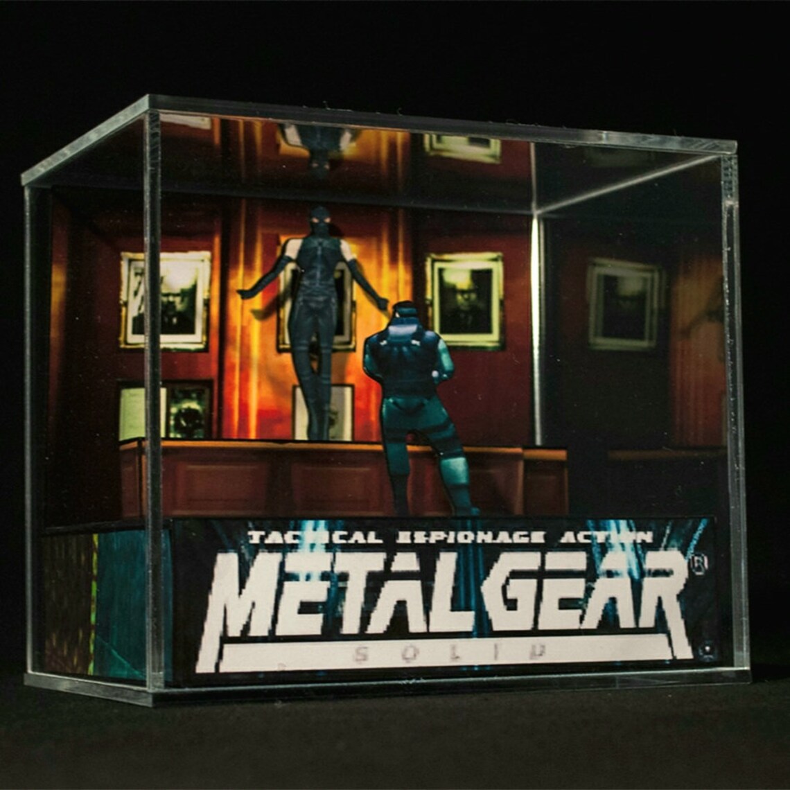 Metal Gear Solid Cube Diorama - 3D Videogame - Gift for Gamer - Shadow ...
