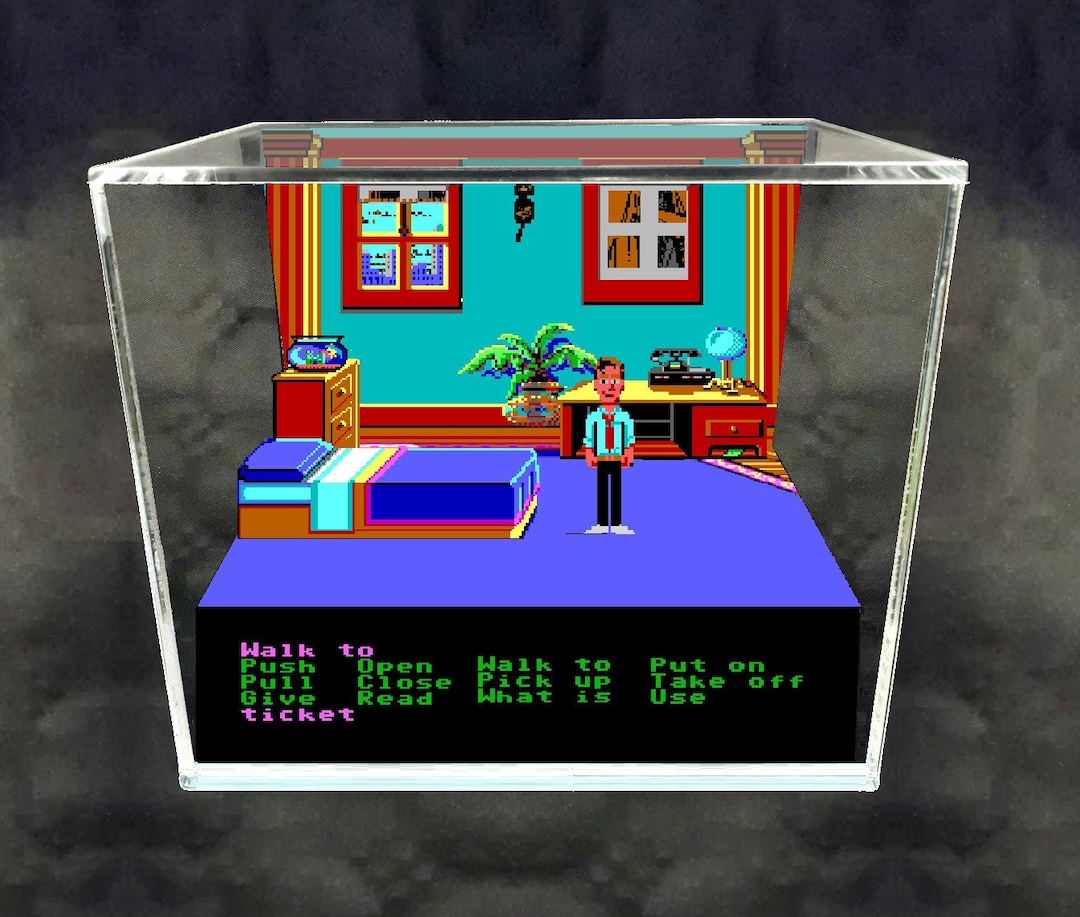 Zak McKracken Cube Diorama - 3D Videogame - Gift for Gamer - Shadow Box ...