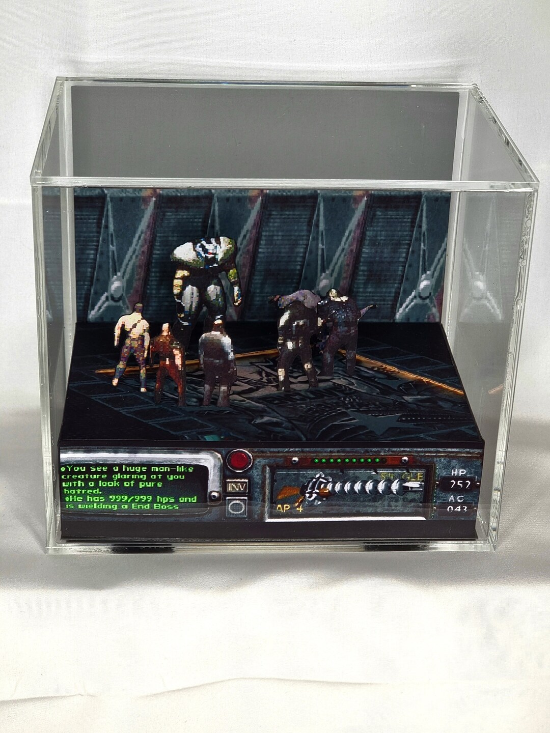 Fallout 2 Cube Diorama 3D Videogame Gift for Gamer Shadow Box Miniature ...