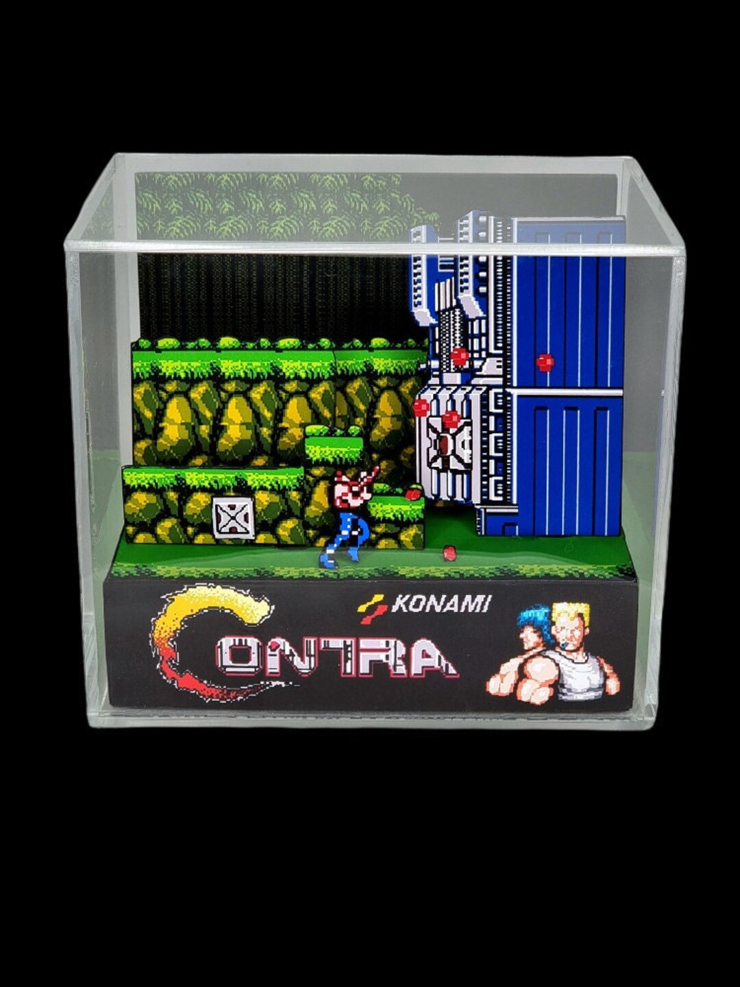 Contra Cube Diorama 3D Videogame Gift for Gamer Shadow Box Miniature - Etsy