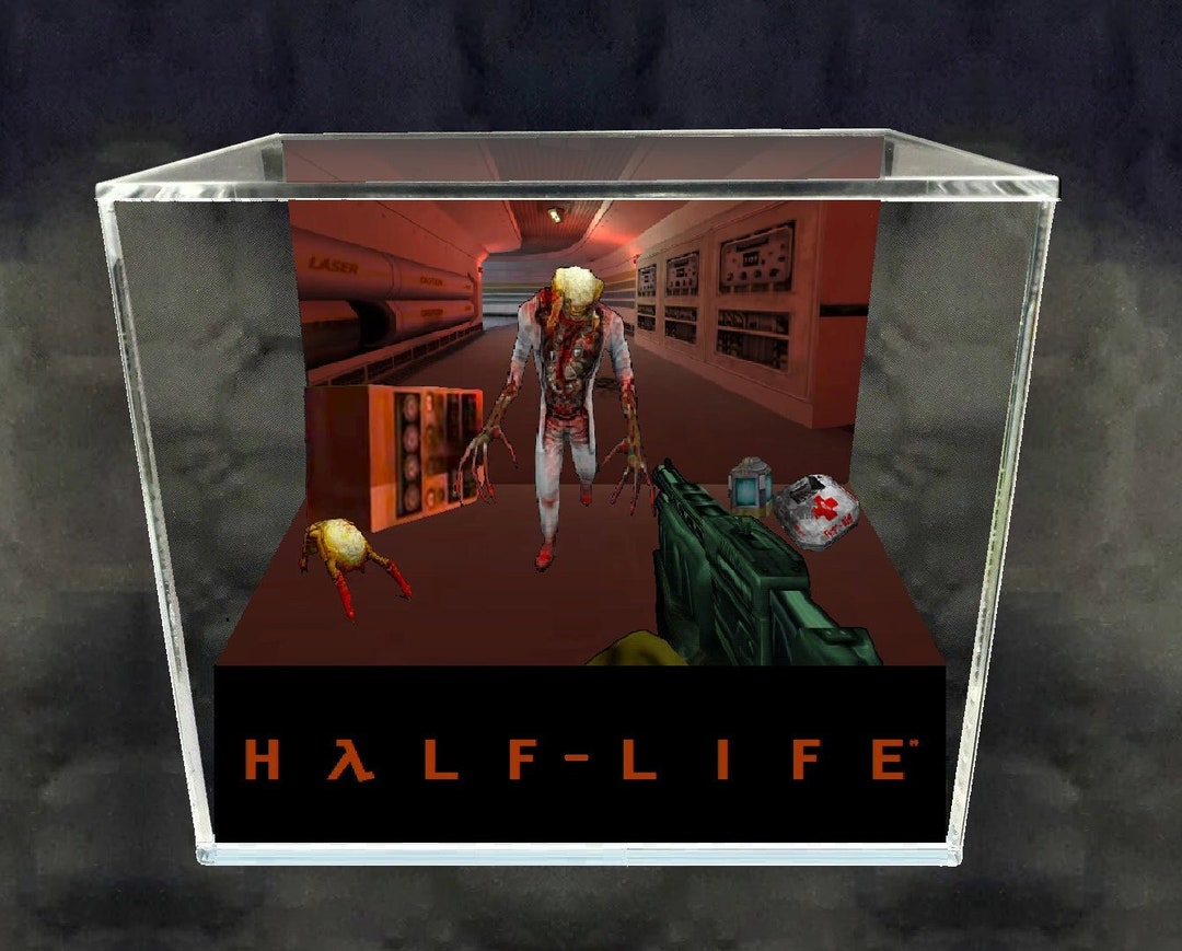 Half-life Cube Diorama - 3D Videogame - Gift for Gamer - Shadow Box ...