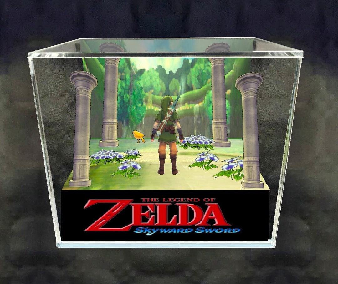 Zelda Skyward Sword Cube Diorama - 3D Videogame - Gift for Gamer ...