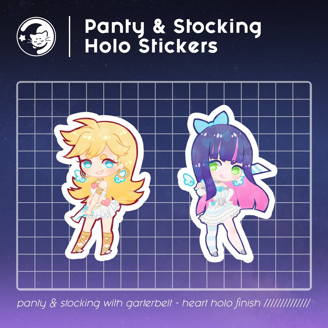 Panty/stocking Holo Stickers (2") - Etsy