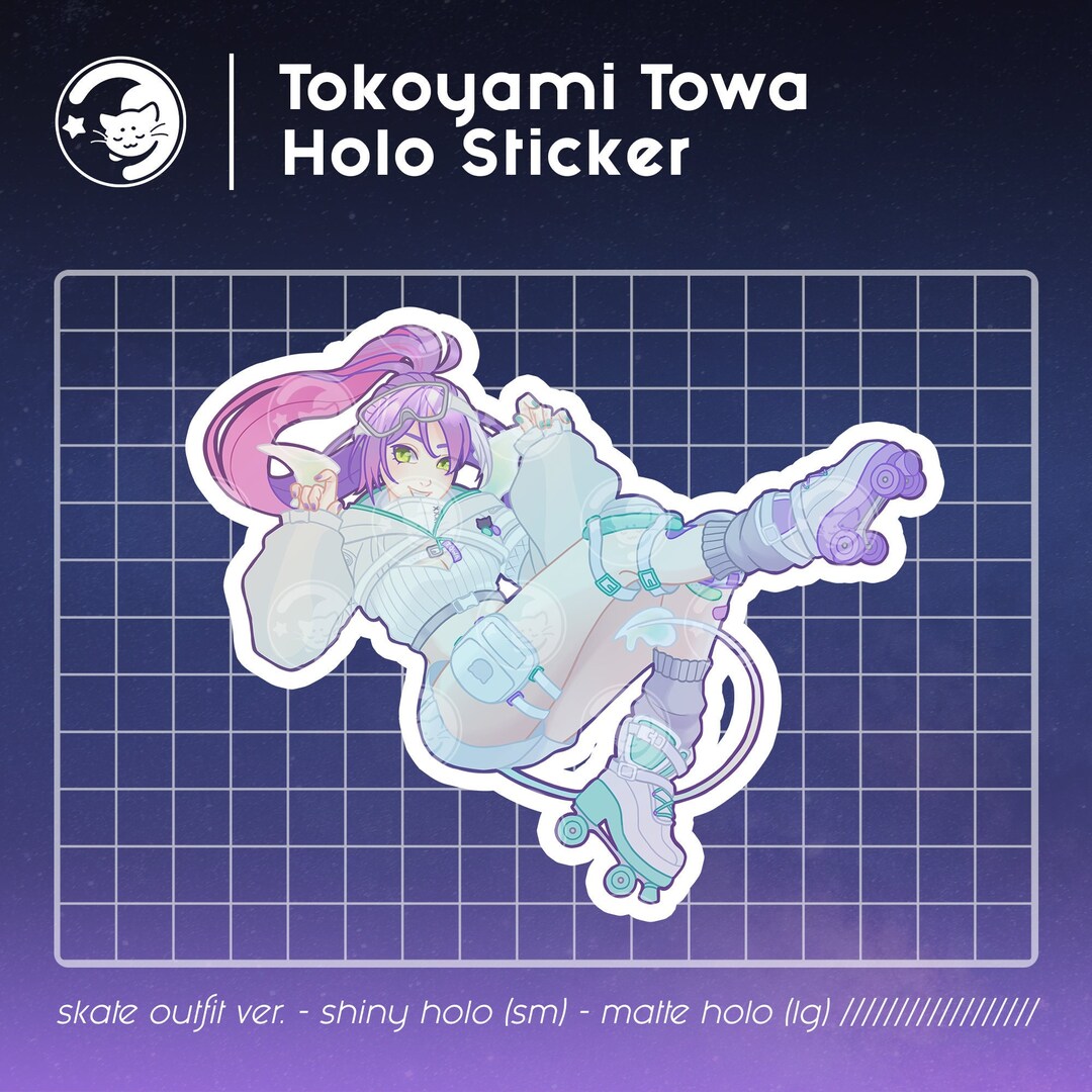 Tokoyami Towa Holographic Sticker - Etsy