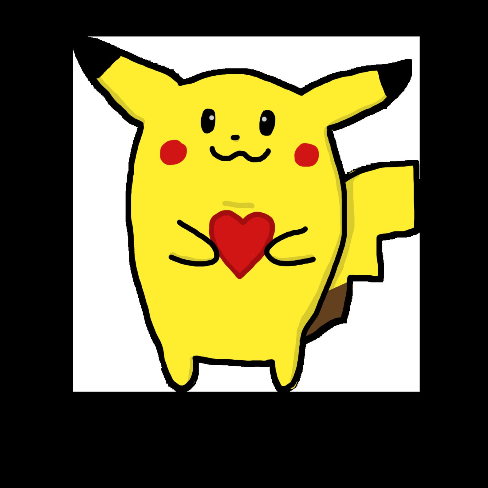 Chunky Pikachu Sticker 3x3 LIMITED RUN | Etsy