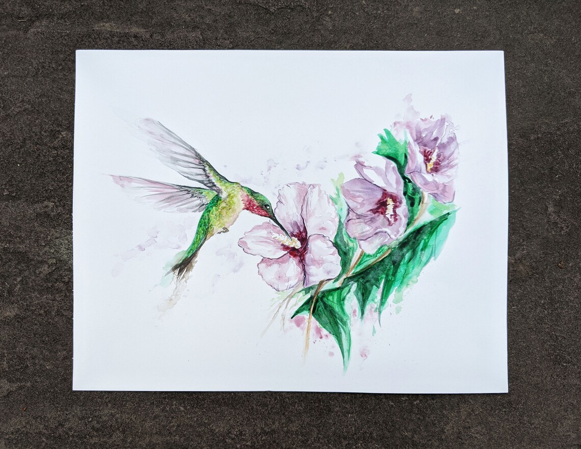 Hummingbird Art Print Abstract Animal Art Hummingbird - Etsy