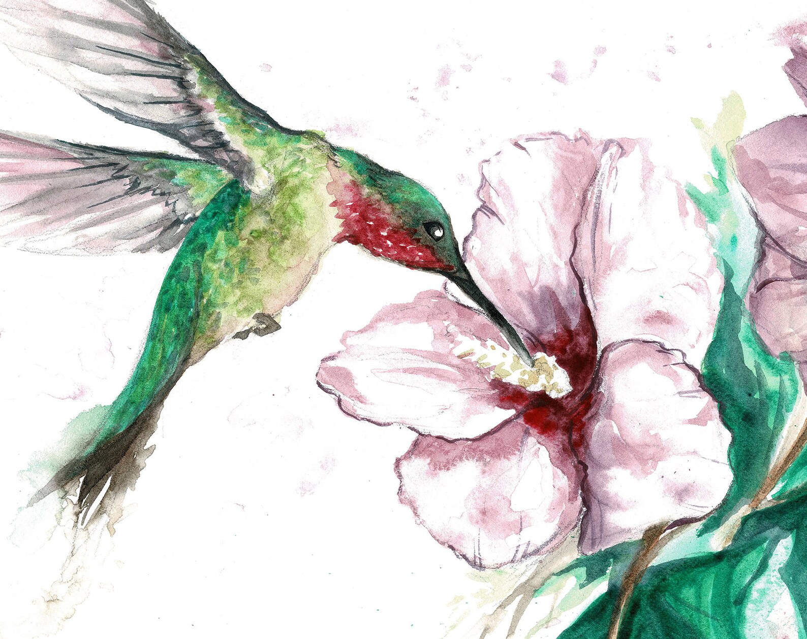 Hummingbird Art Print Abstract Animal Art Hummingbird | Etsy