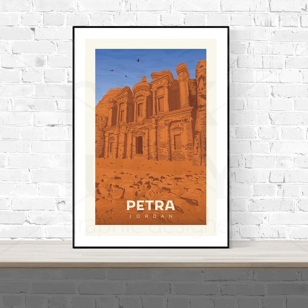 Petra, Jordan Monastery Premium Matte Vertical Poster - Etsy