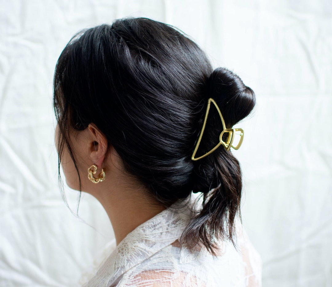 Large Metal Claw Thick Hair Clip Jaw Clip Barrette Elegant - Etsy