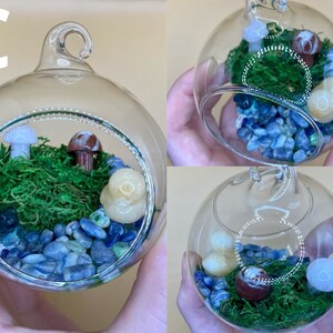 Crystal Cottage Fairy Terrariums Cottage Core Crystals Mushroom ...