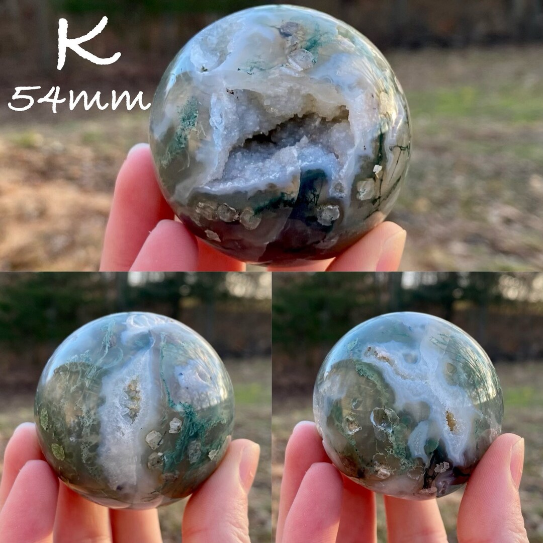 Moss Agate Spheres| Spheres K-T| Moss Agate - Etsy