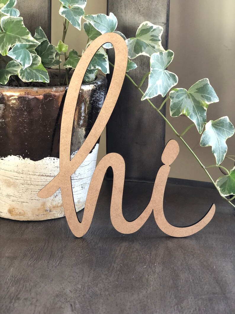 Hi Sign - Etsy