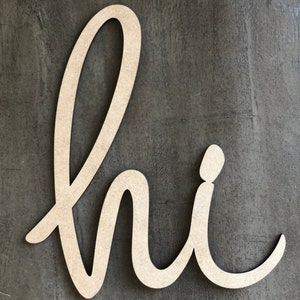Hi Sign - Etsy