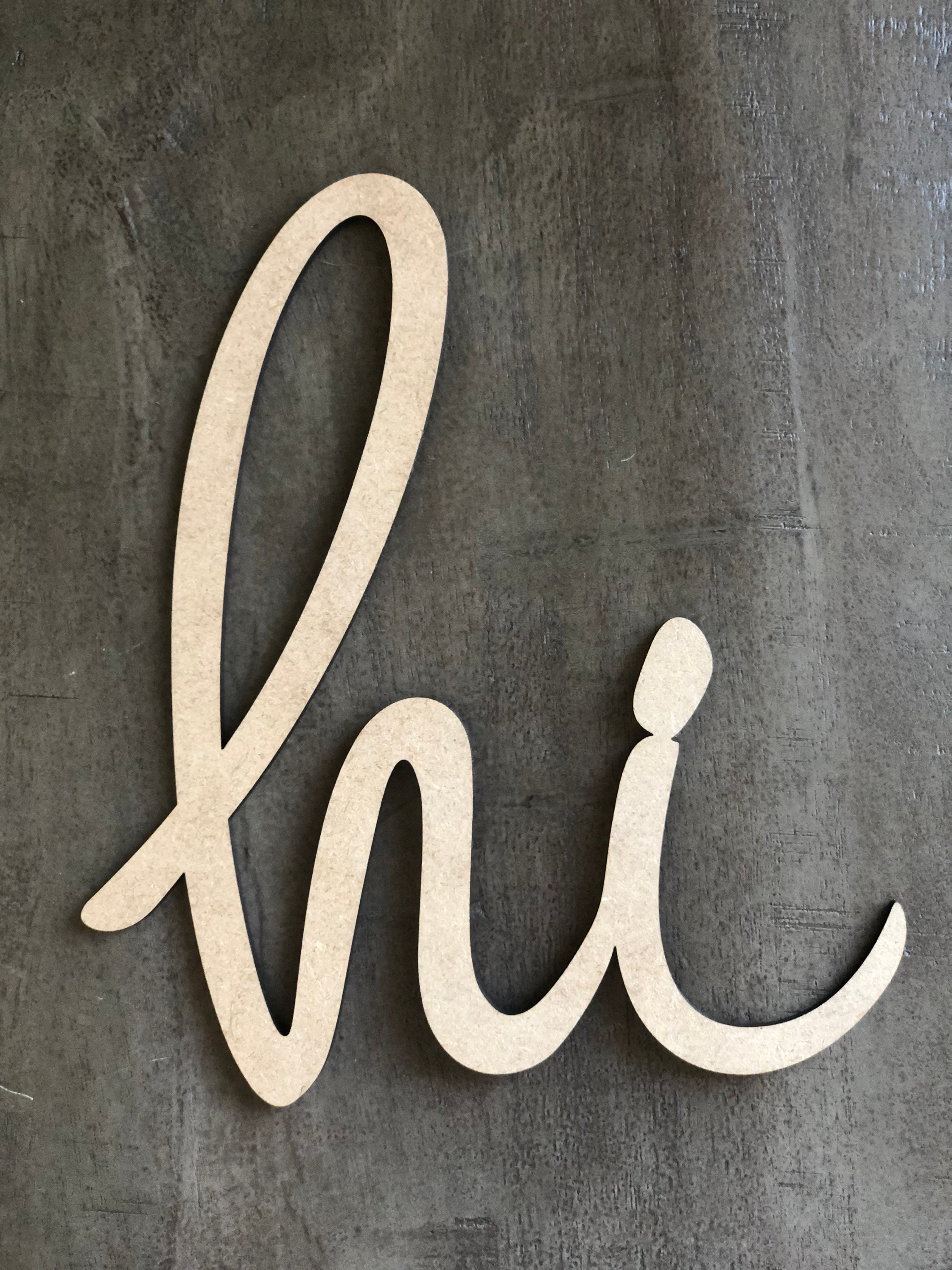 Hi Sign - Etsy