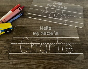 Dry Erase Name Mat Learn to Spell and Write Name for - Etsy