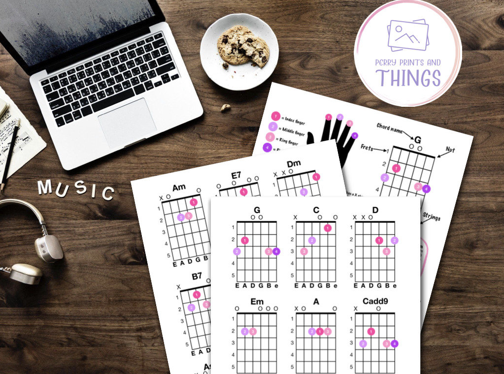 Beginner Guitar Chord Charts AND Chord Guide Printable PDF Instant ...