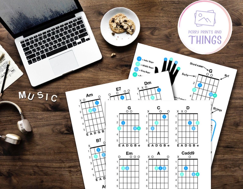 Beginner Guitar Chord Charts AND Chord Guide Printable PDF - Etsy