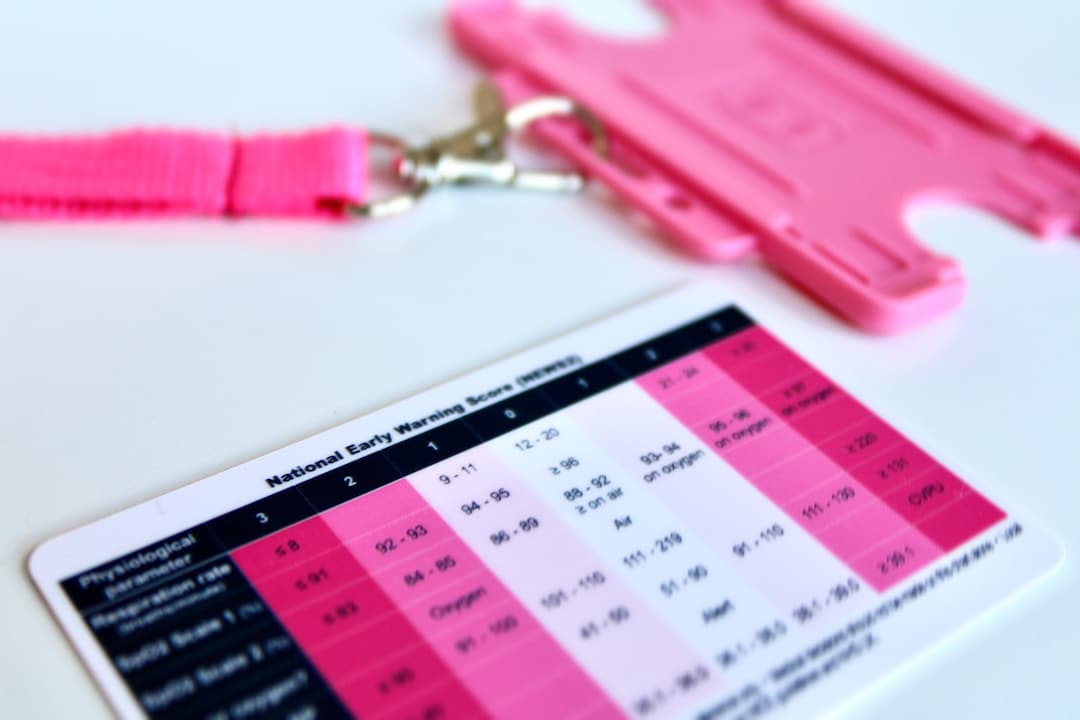 NEWS2 National Early Warning Score Adult Vital Signs Chart Badge Pink ...