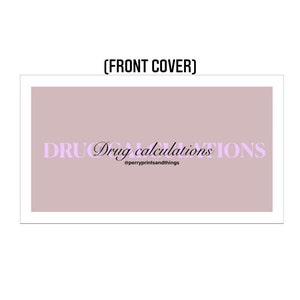 Flash Cards Drug/medicine Calculation Pocket Sized Cards Dosage ...
