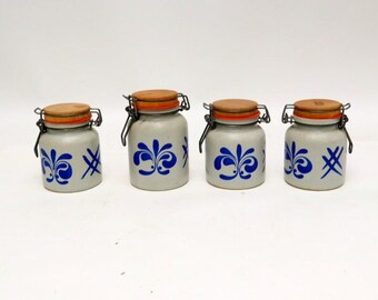Vintage inge Import Pottery Storage Jars Made in - Etsy