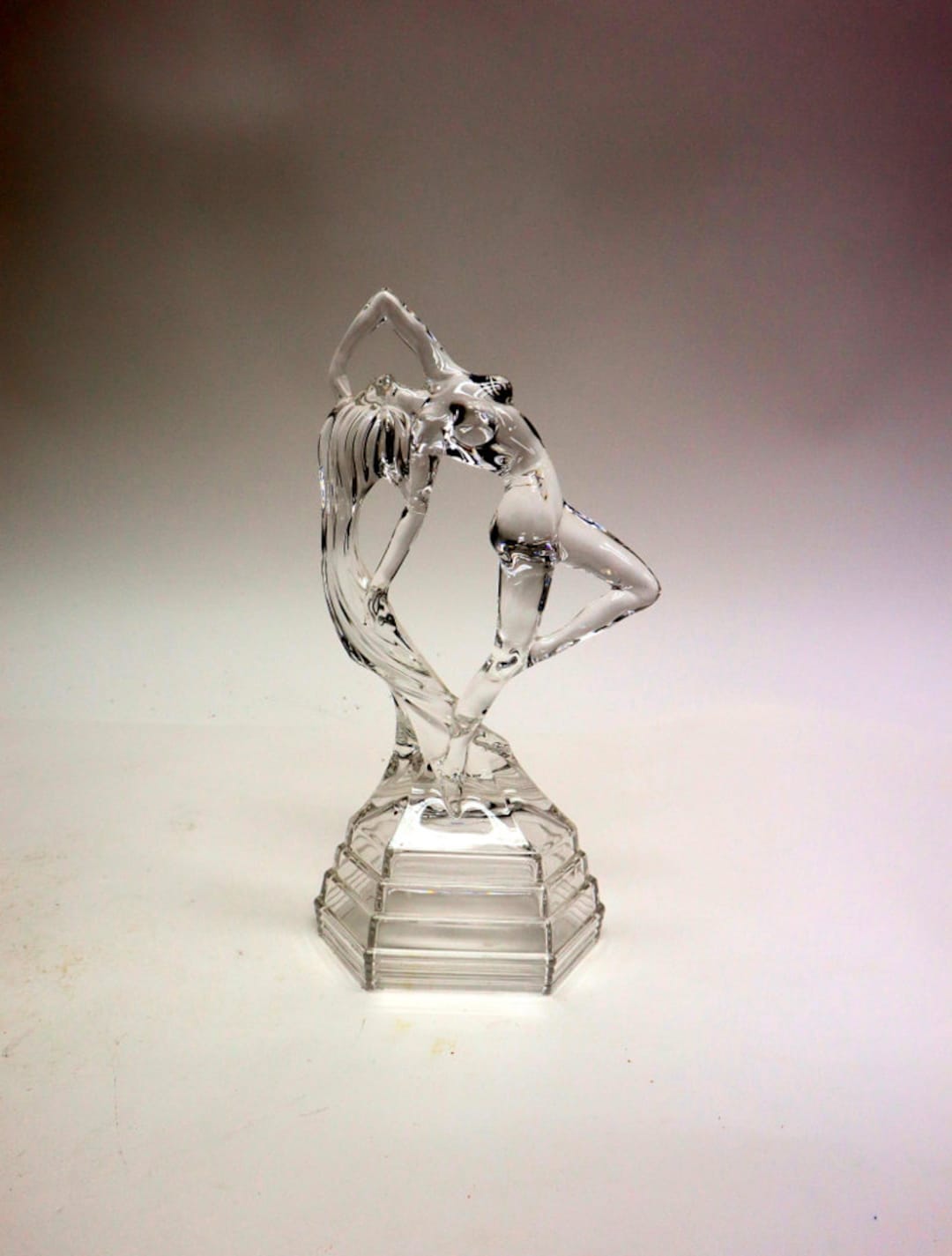 Vintage Cristalglass Statue Dance Couple - Etsy