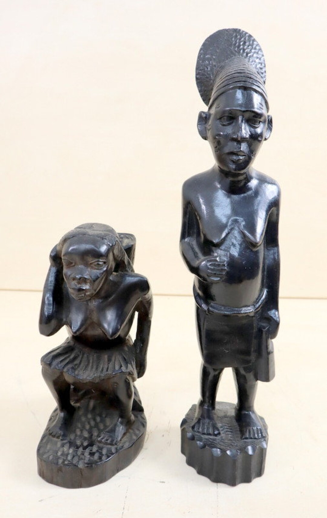 Hand Carved African Statue, Ebony, 2x - Etsy