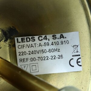 LEDS C4 S.A. Glass Pendant Lamp With Copper Fixture Modern Glass ...