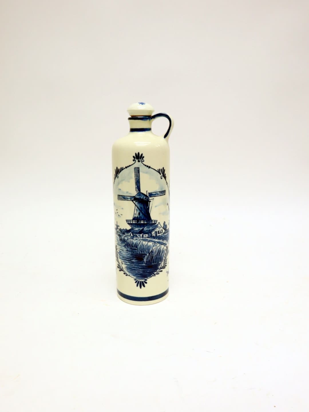 Delft Blue Ceramic Jenever Jug With Windmill Image. - Etsy