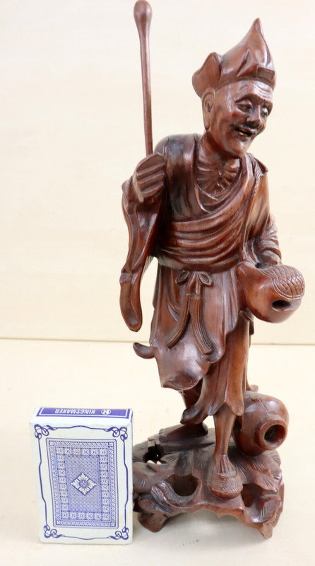Hand-carved Wooden Statue of Chinese Sage. - Etsy