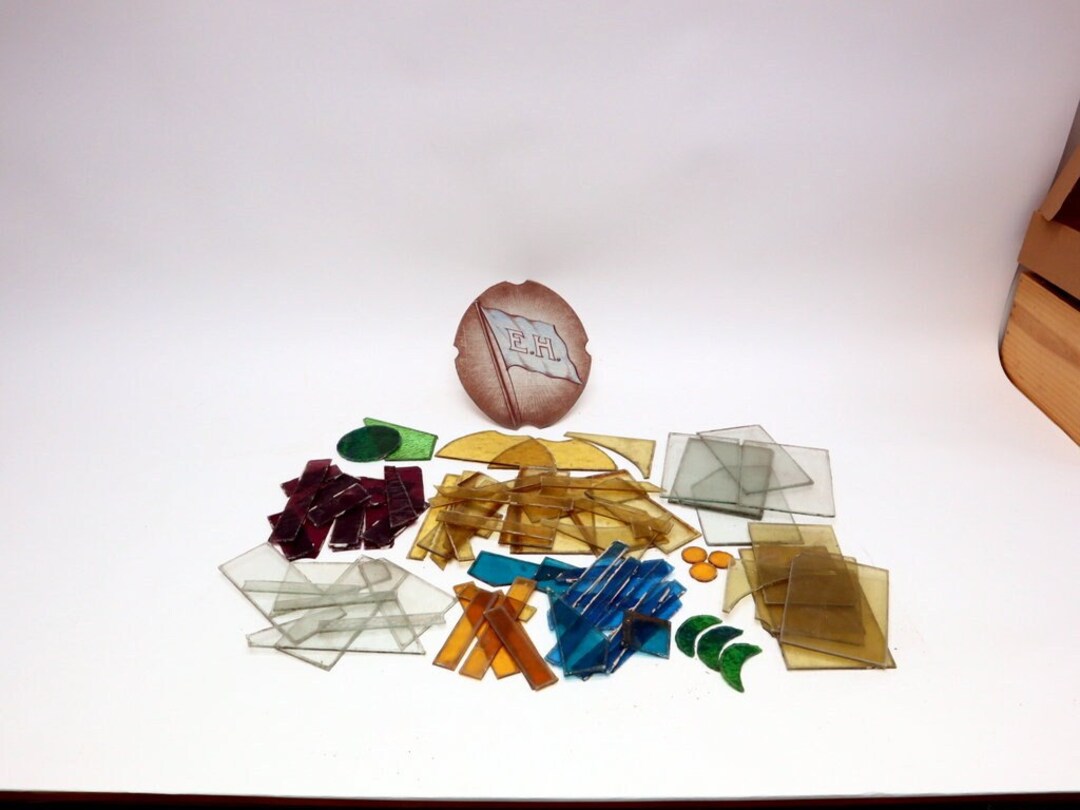 Collection of Antique Colored Glass From Old Stained Glass Windows. - Etsy