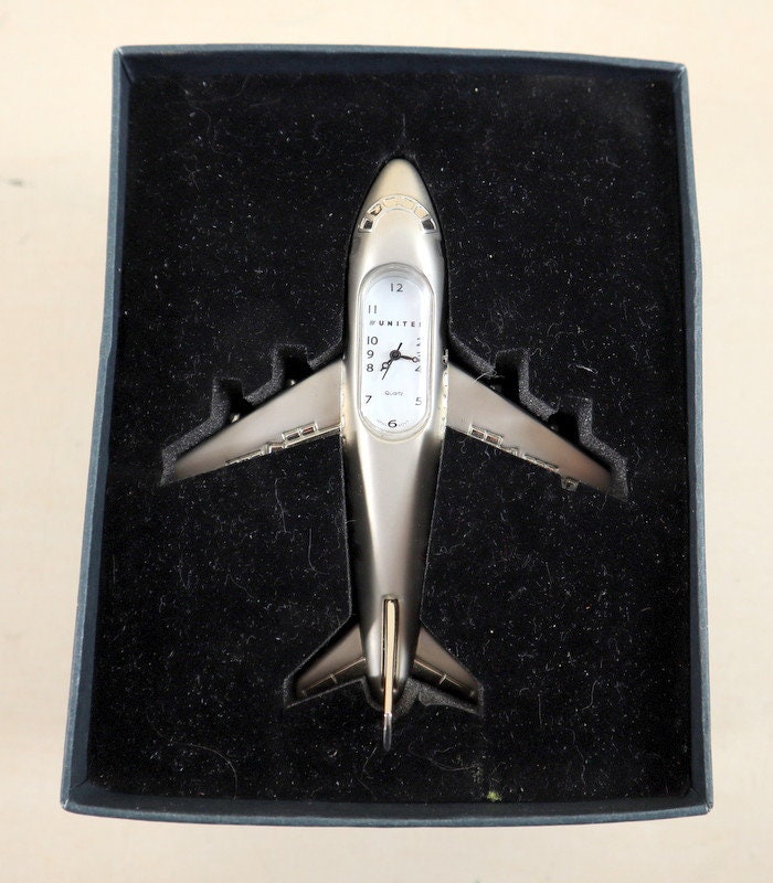 Dolls & Miniatures Art & Collectibles Boeing 747 miniature with clock ...