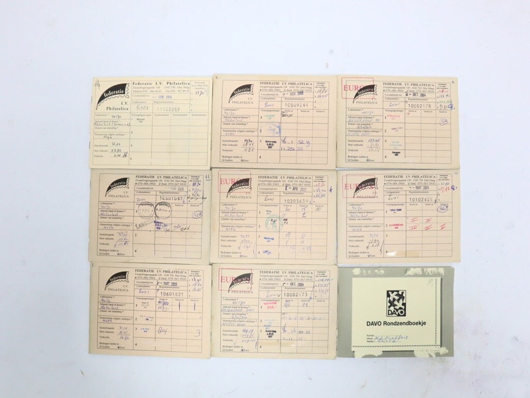 Set of Circular Postage Stamp Booklets (9 Sets) - Etsy