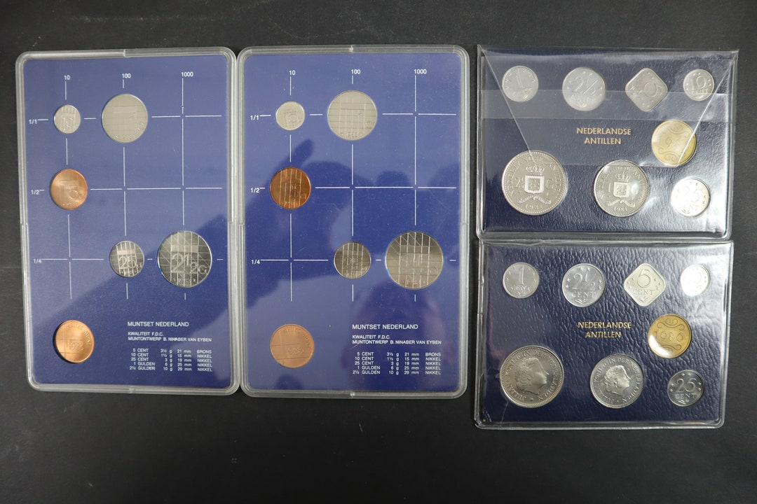 Four sets of Guilder coins, - Etsy Nederland