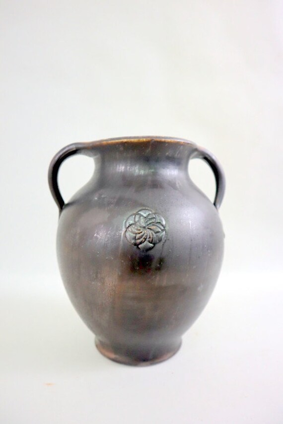 Handmade ceramic vase with handles. | Etsy