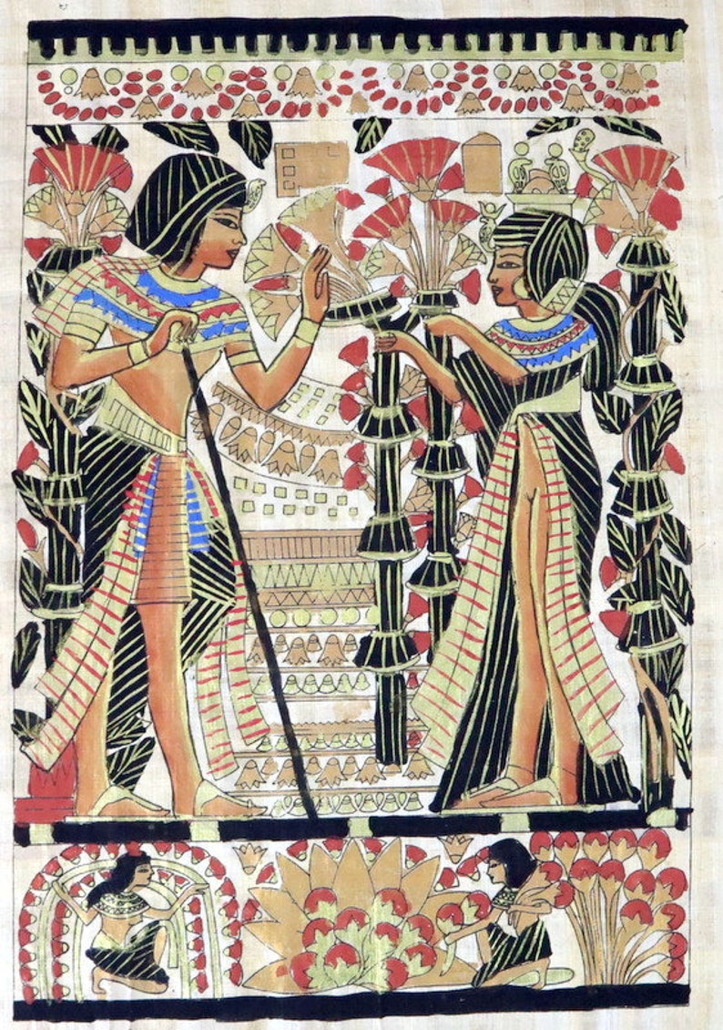 Original Papyrus Painting Signed by Artist | Etsy