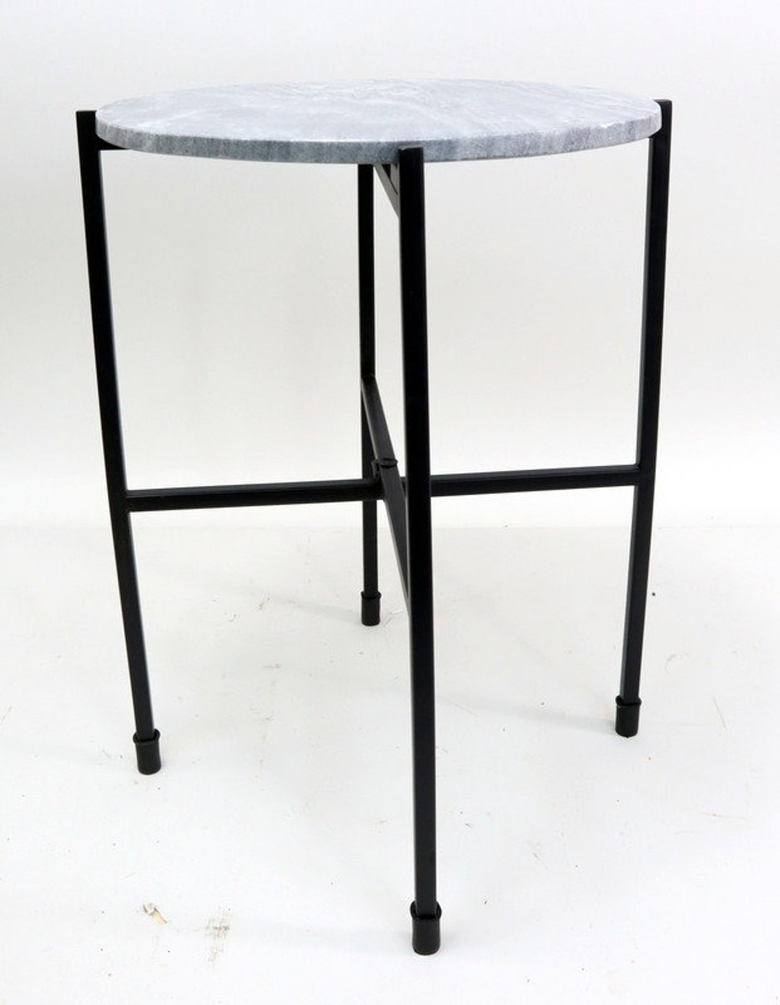 Side Table on Steel Frame With Natural Stone Top | Etsy