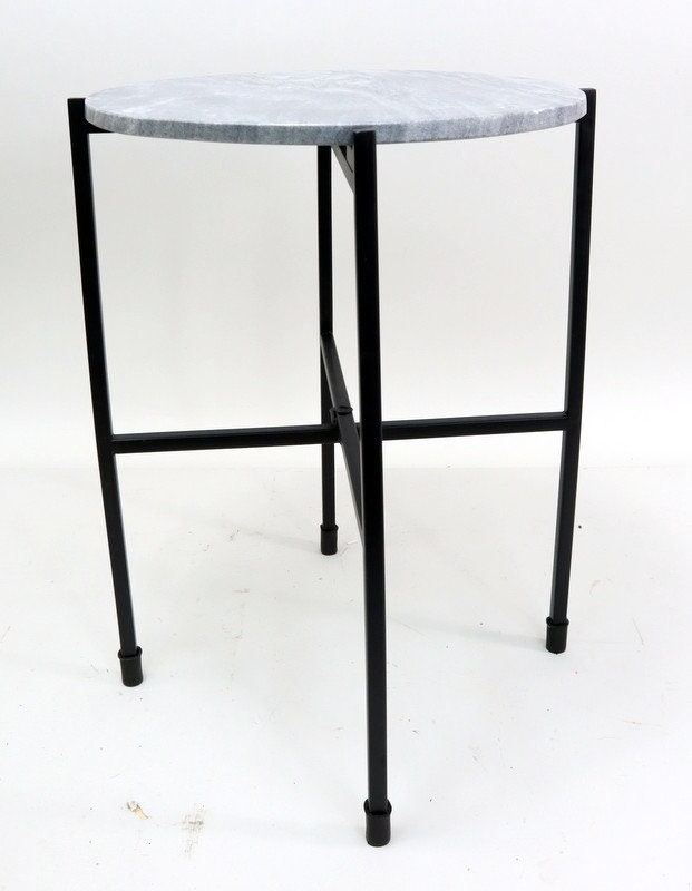Side Table on Steel Frame With Natural Stone Top | Etsy