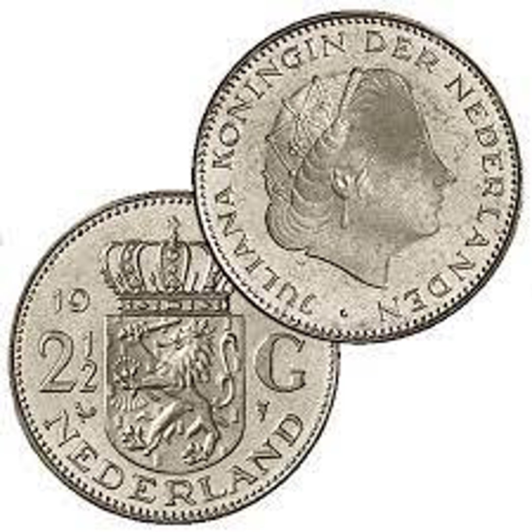 Coins 20 Pieces: Juliana Queen of the Netherlands, 2.5 Guilders - Etsy