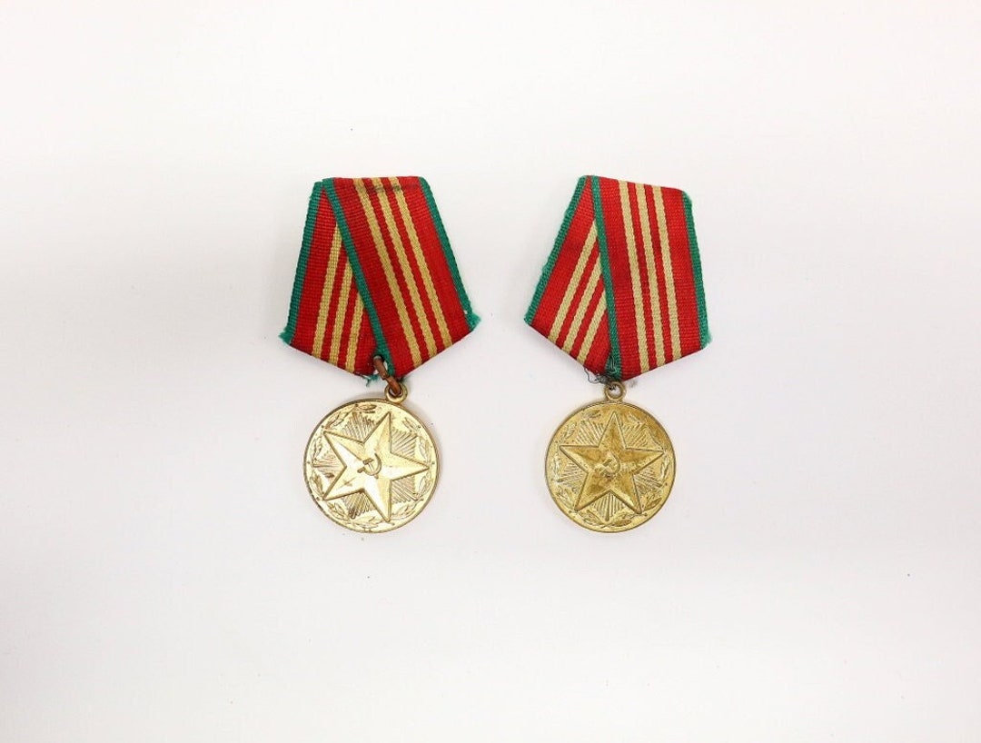 Pair of Vintage Metal "cccp" Medals With Ribbon. - Etsy