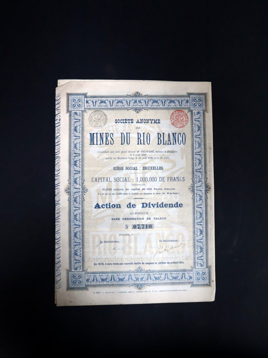 Antique Stock Certificates Vintage Bonds & Coupons Collectible ...